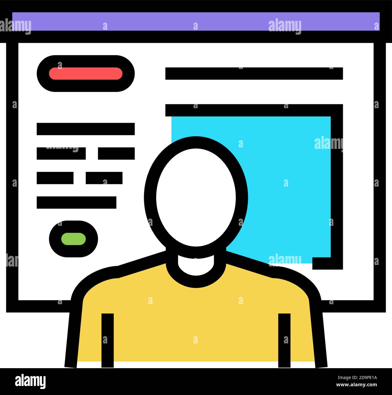 human presentation color icon vector illustration sign Stock Vector ...
