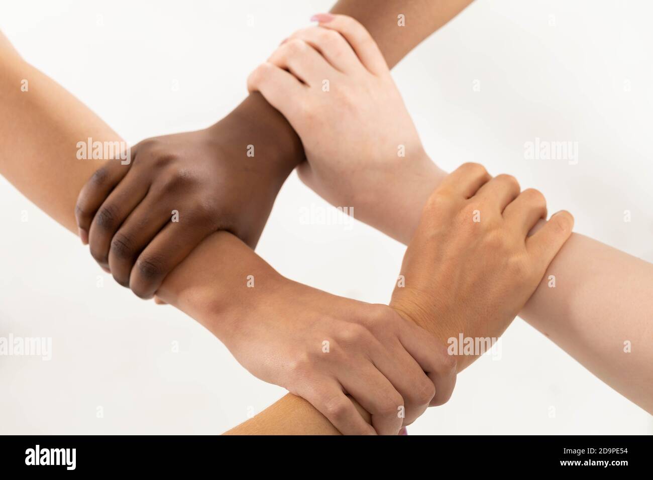 a figure made of an appropriate arrangement of young teenage hands ...