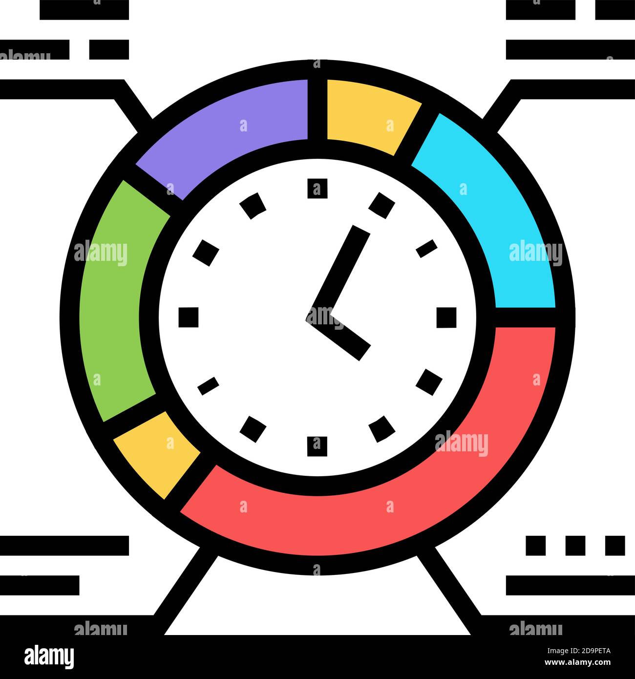 work schedule color icon vector illustration sign Stock Vector Image ...