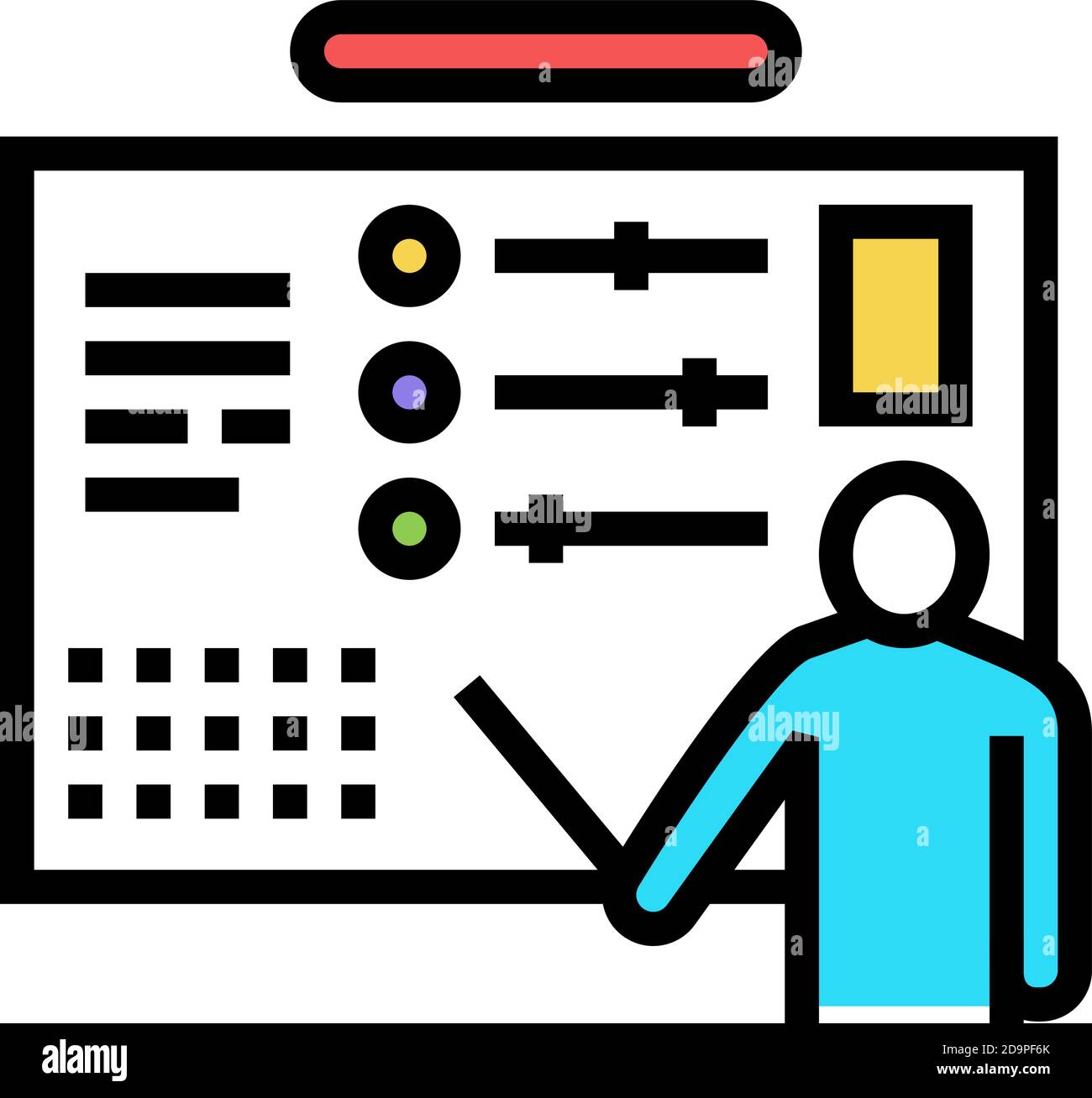 human represent cv color icon vector illustration Stock Vector Image ...