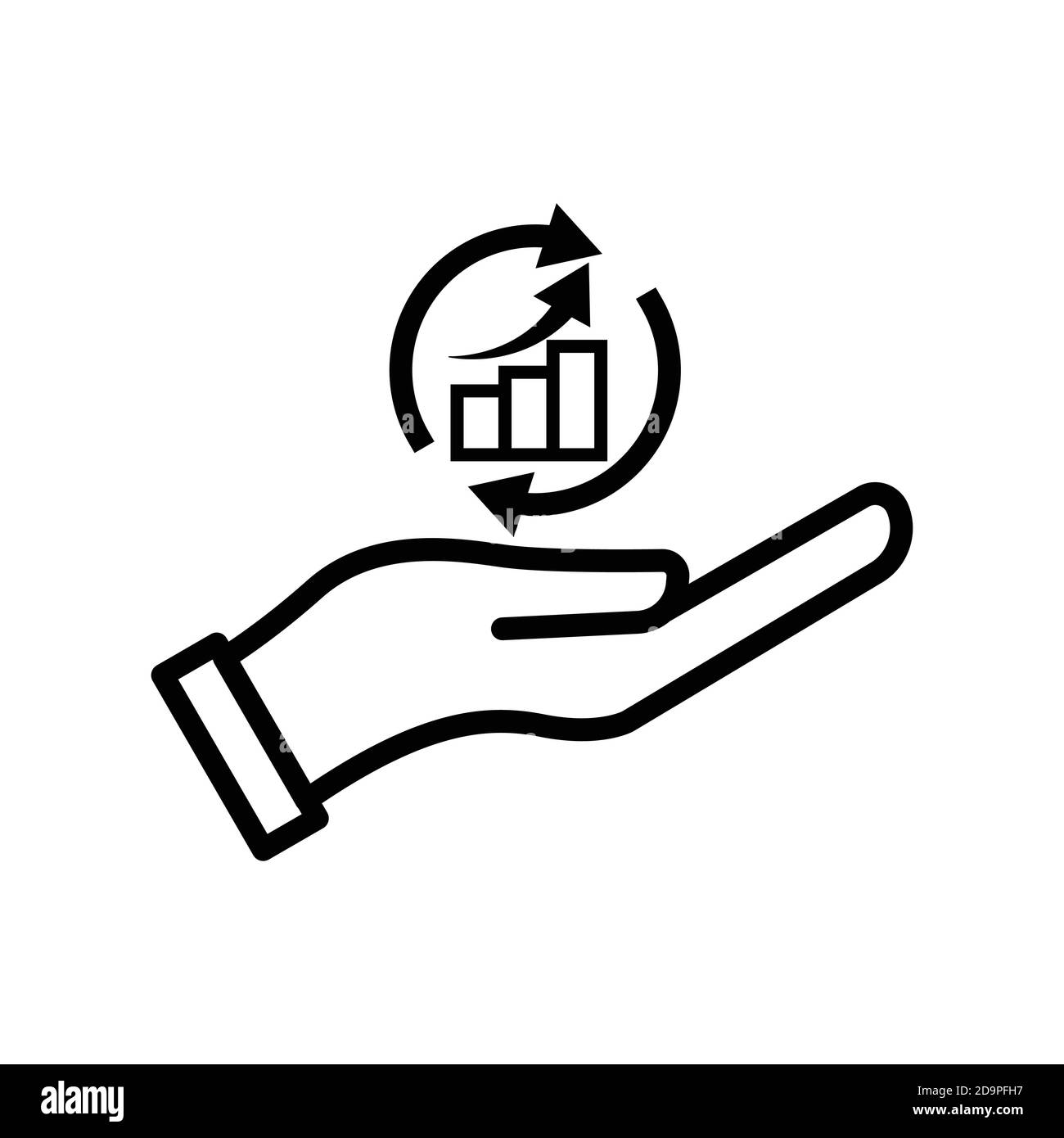 Business analyst icon. arrow go up. business icon. Design template ...