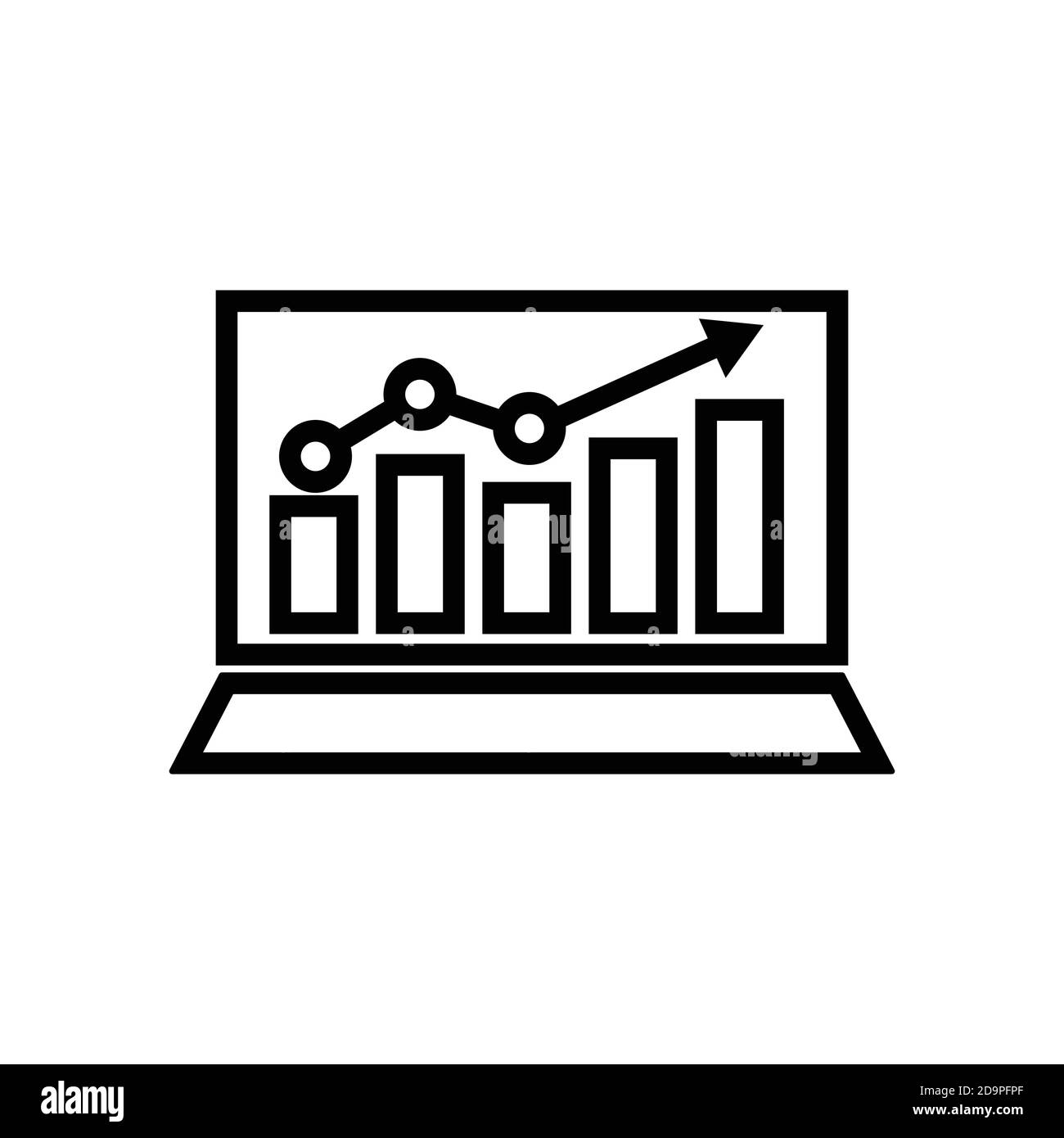 Business analyst icon. arrow go up. business icon. Design template ...