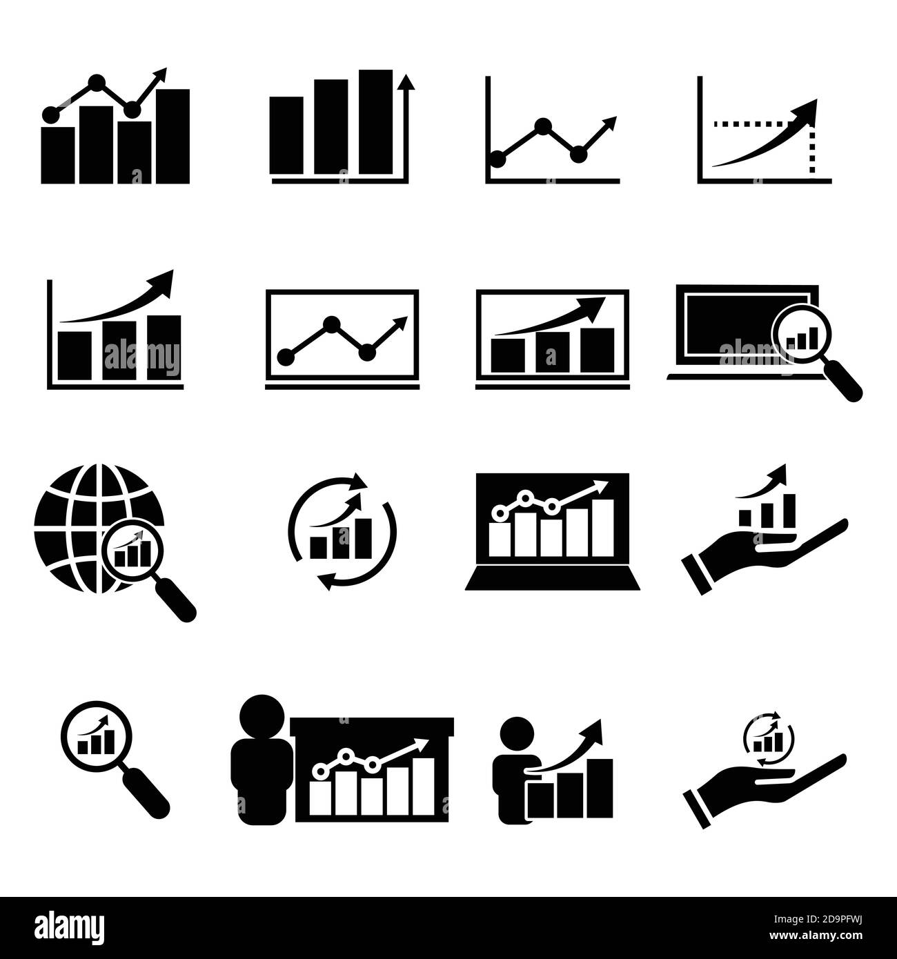 Analyst set icon. Design template vector Stock Vector Image & Art - Alamy