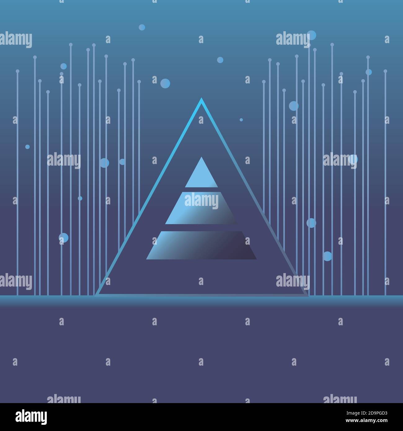futuristic background with triangles and lines electronic circuits ...