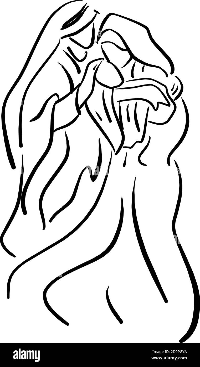 Nativity Scene with baby Jesus, Mary and Joseph vector illustration ...