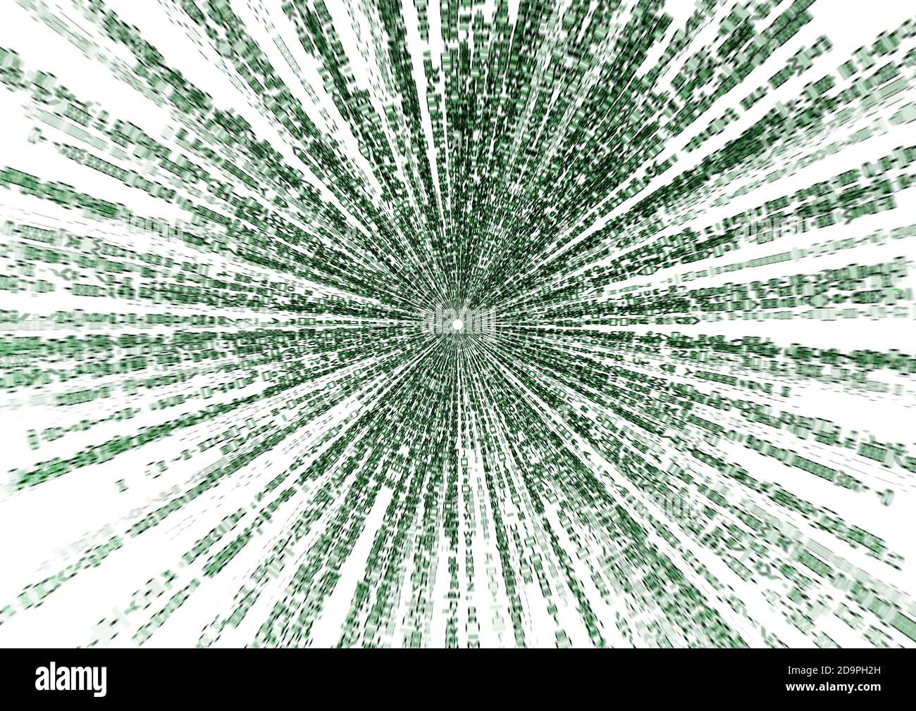 starburst matrix code on white background, with speed motion blur Stock ...