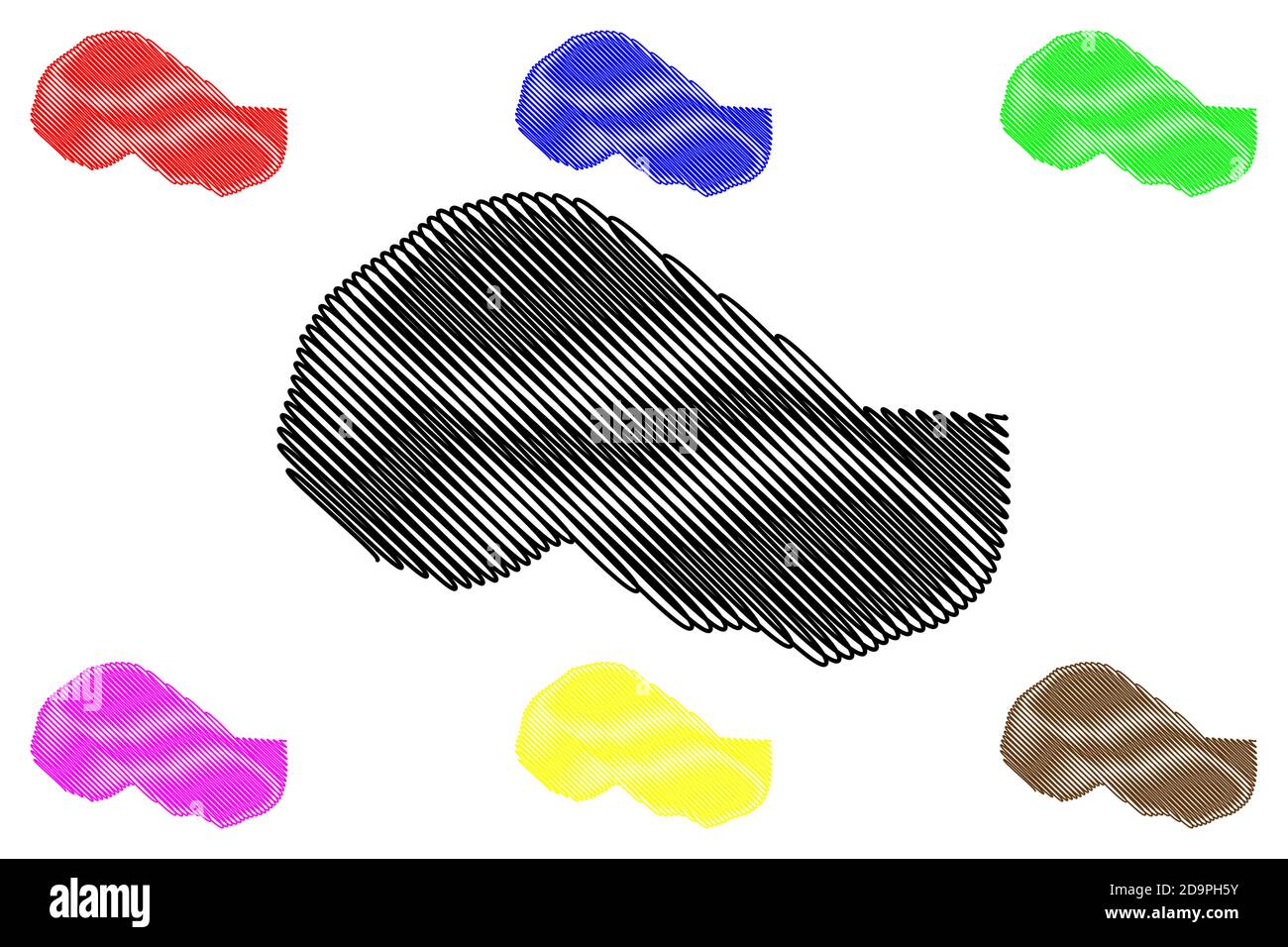 Lubango City (Republic of Angola, Huila Province) map vector ...