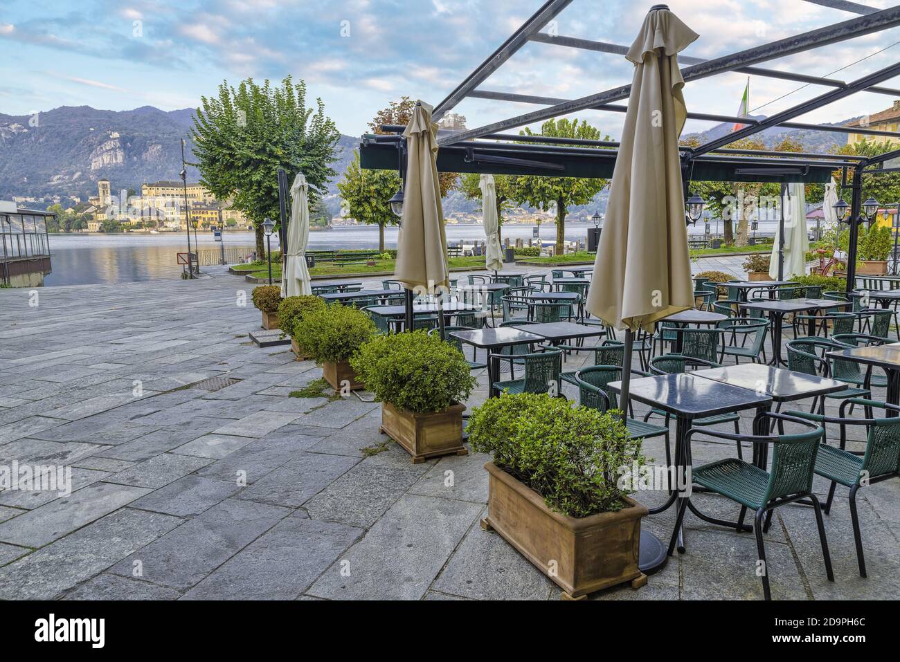 Lake Orta and the scenic village of Orta San Giulio, Italy Stock Photo ...