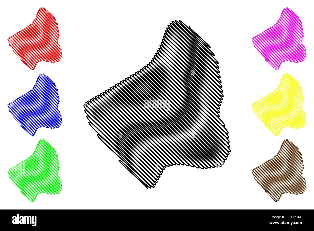 Parakou City (Republic of Benin, Borgou Department) map vector ...