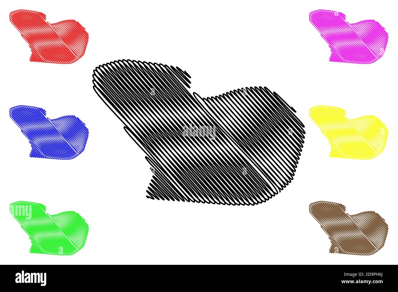 Malanje City (Republic of Angola, Malanje Province) map vector ...