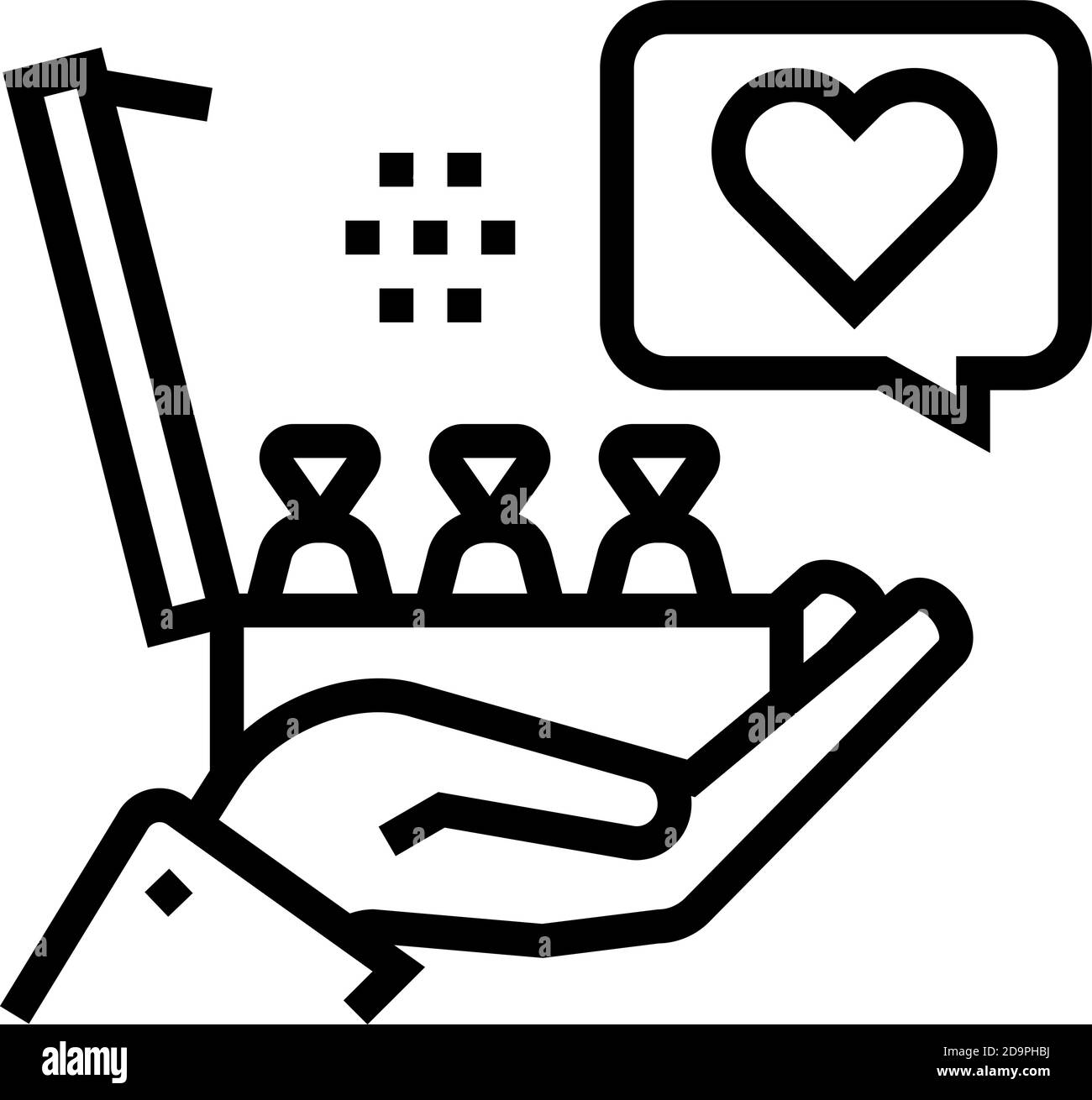 candies box present line icon vector illustration Stock Vector Image ...