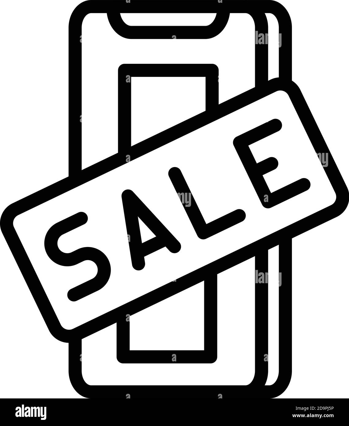 Sale shop icon. Outline sale shop vector icon for web design isolated ...