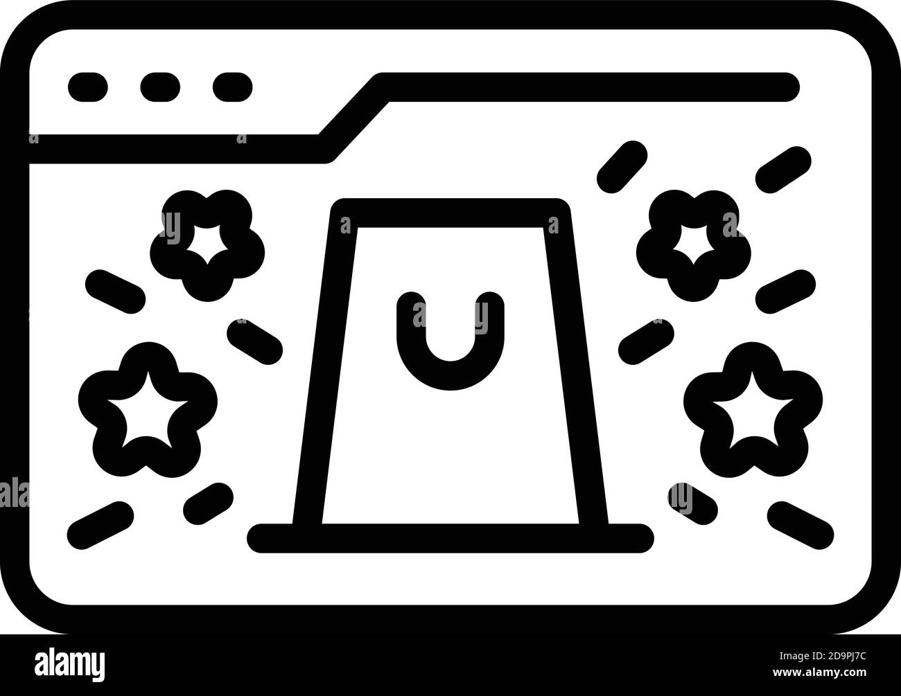 Web store icon. Outline web store vector icon for web design isolated ...