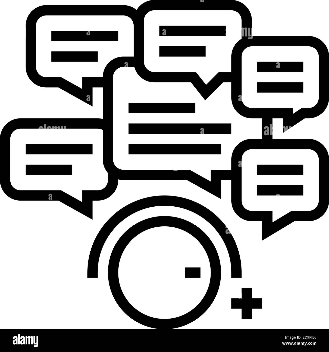 winding up comments line icon vector illustration Stock Vector Image ...