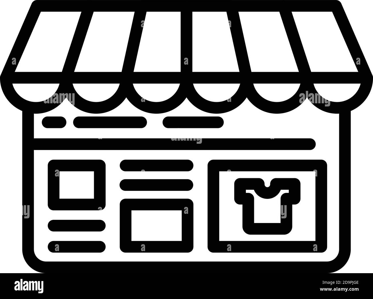 Clothes shop icon. Outline clothes shop vector icon for web design ...