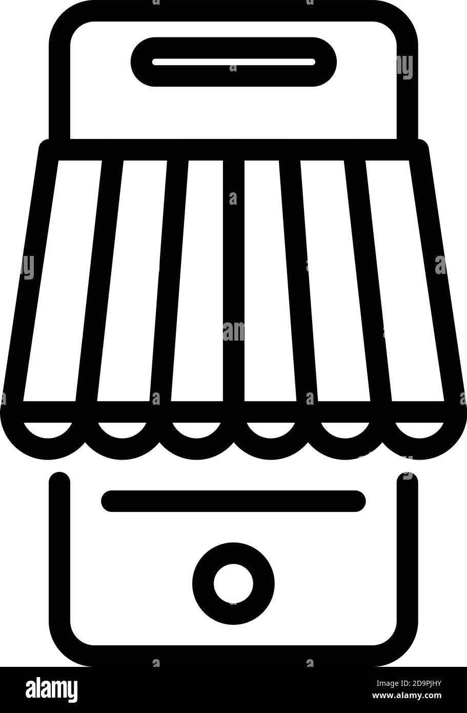Mobile shop icon. Outline mobile shop vector icon for web design ...