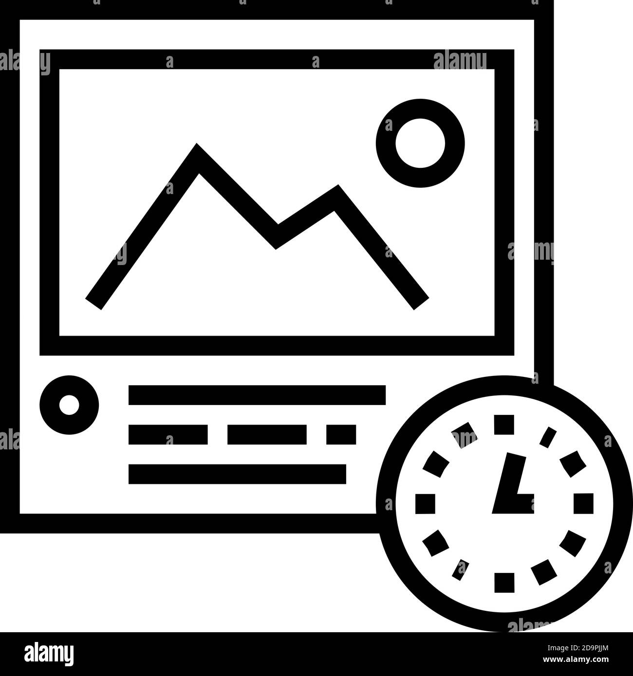 picture viewing time line icon vector illustration Stock Vector Image ...