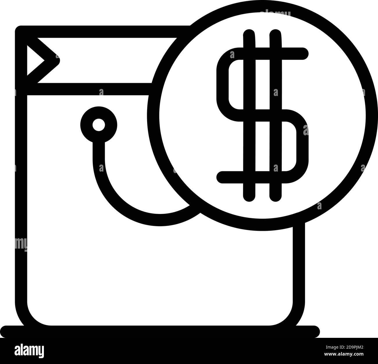 Digital shop icon. Outline digital shop vector icon for web design ...