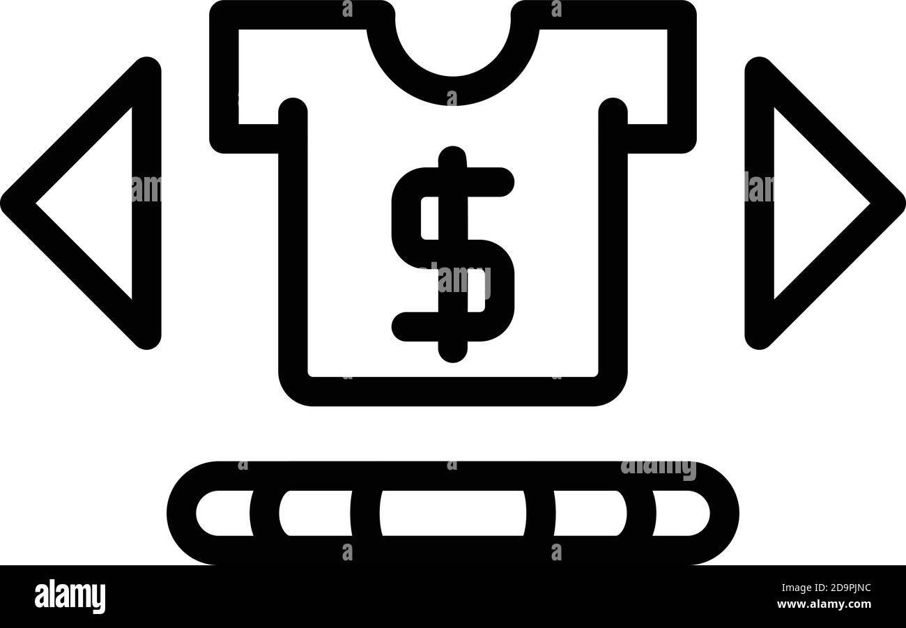 Webshop icon. Outline webshop vector icon for web design isolated on ...