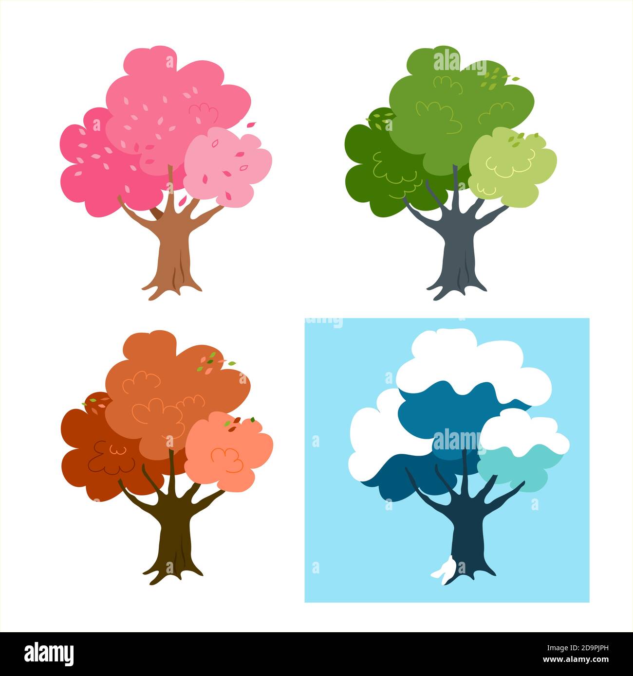 Apple Tree Seasons Art