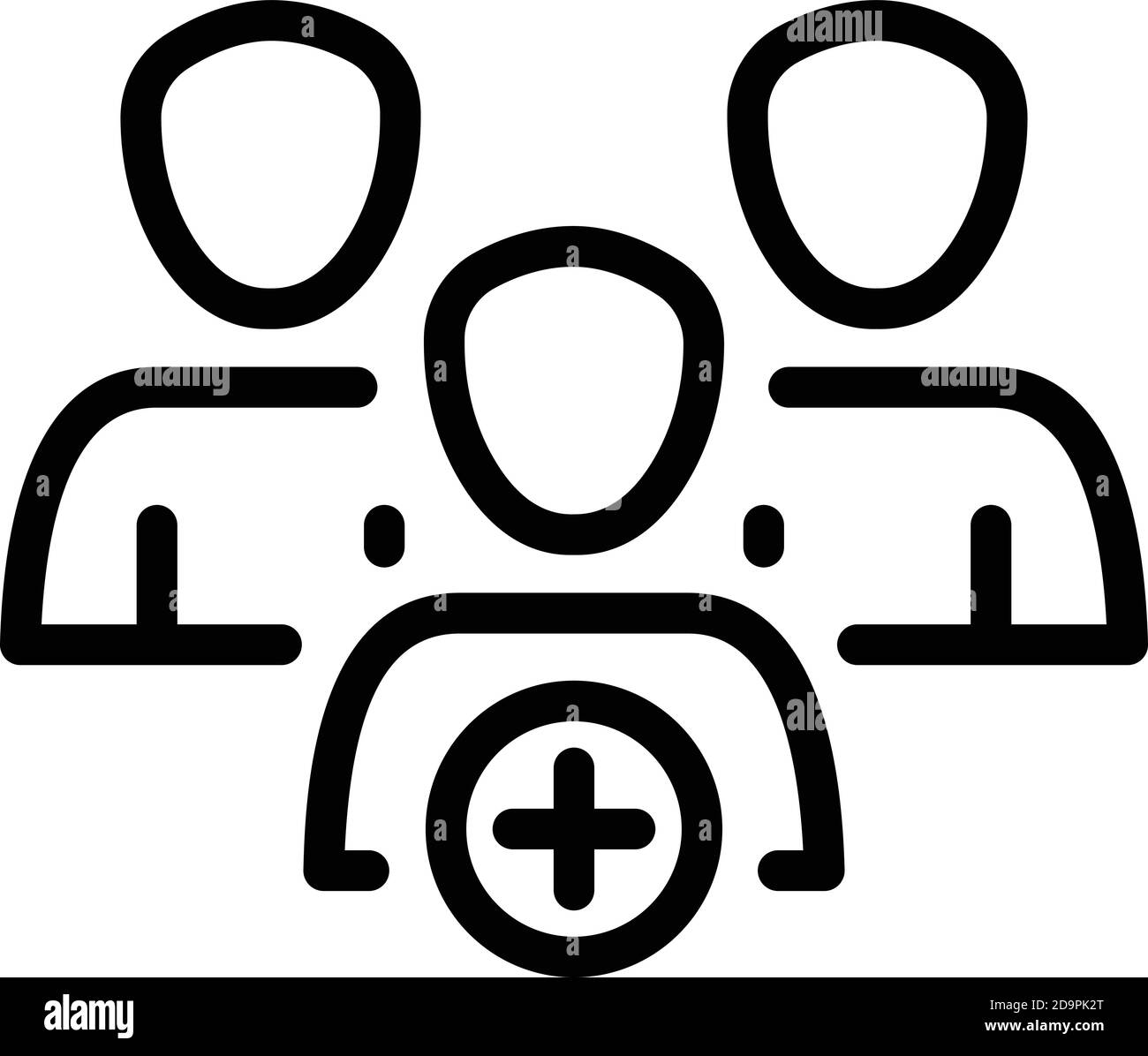 Add customers icon. Outline add customers vector icon for web design ...