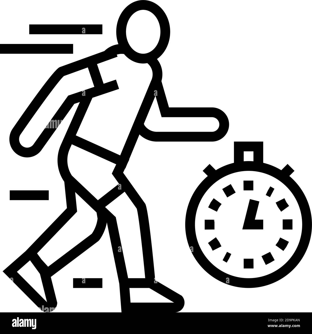 run on time line icon vector illustration Stock Vector Image & Art - Alamy