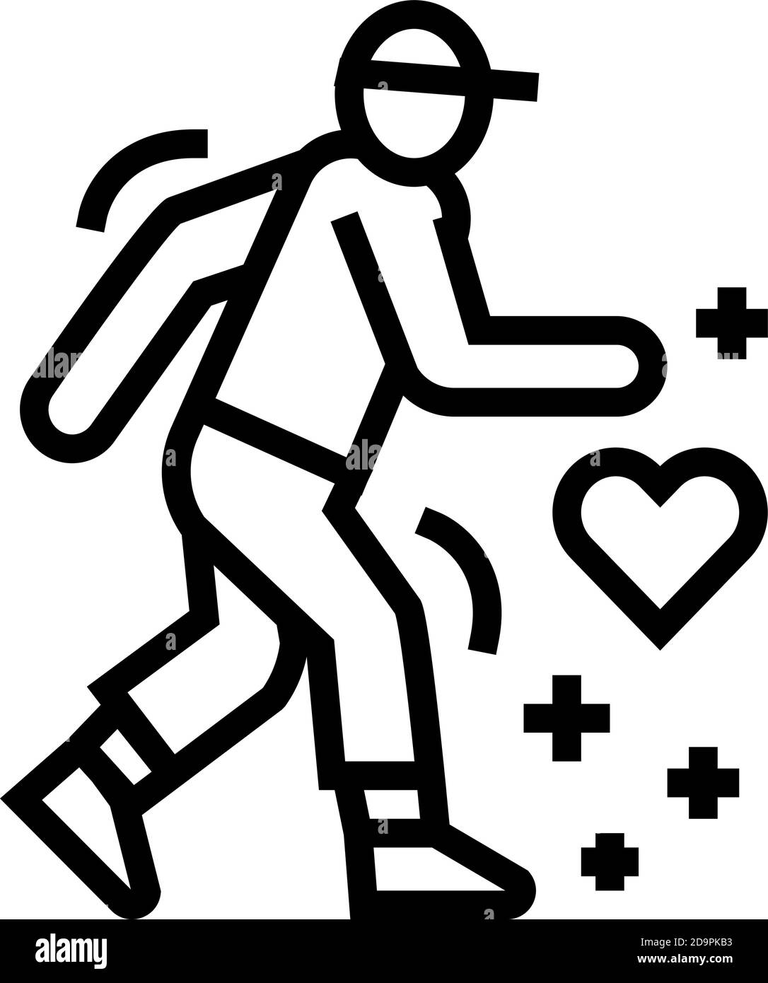 healthy running line icon vector illustration sign Stock Vector Image ...