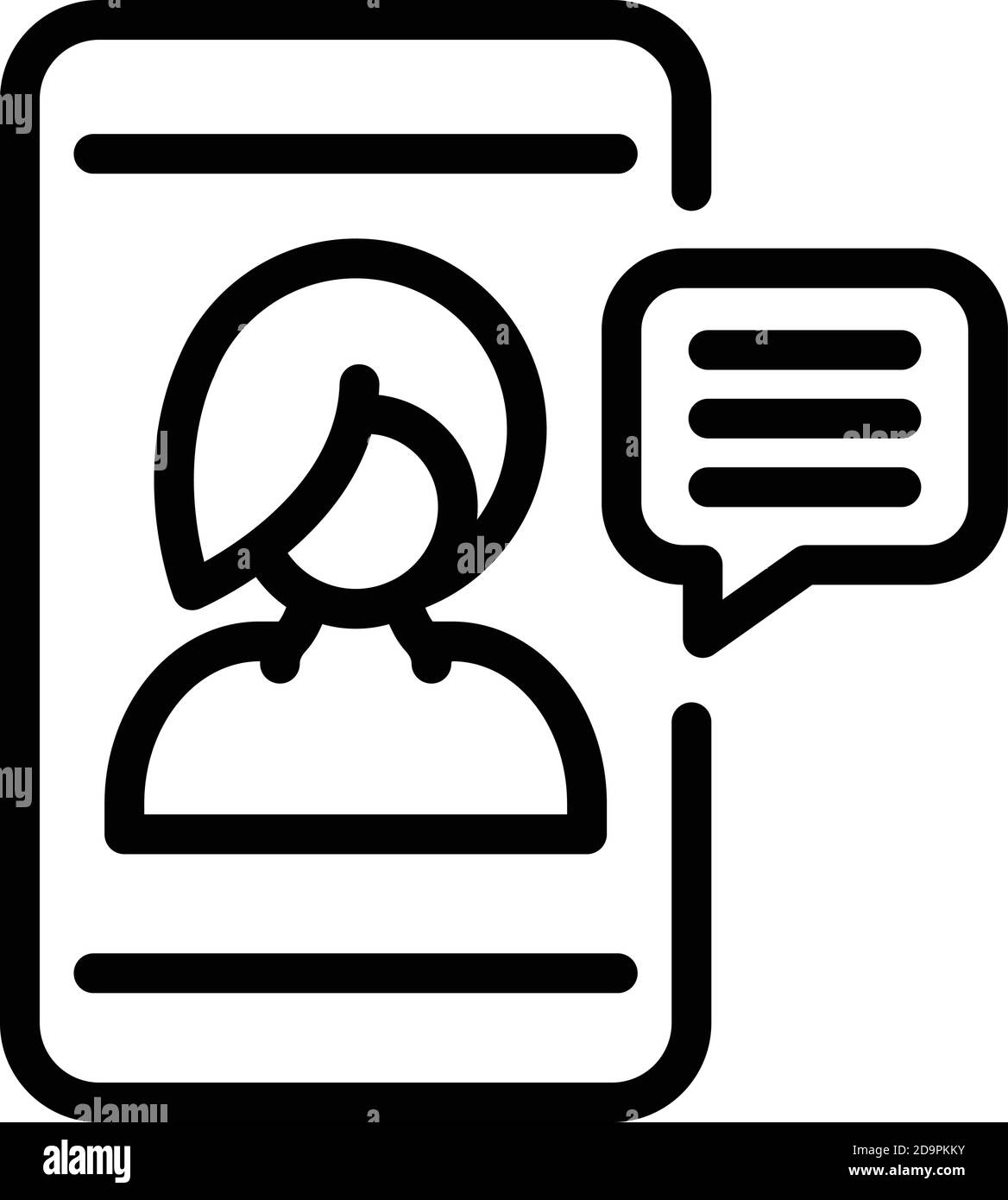 Phone training icon. Outline phone training vector icon for web design ...