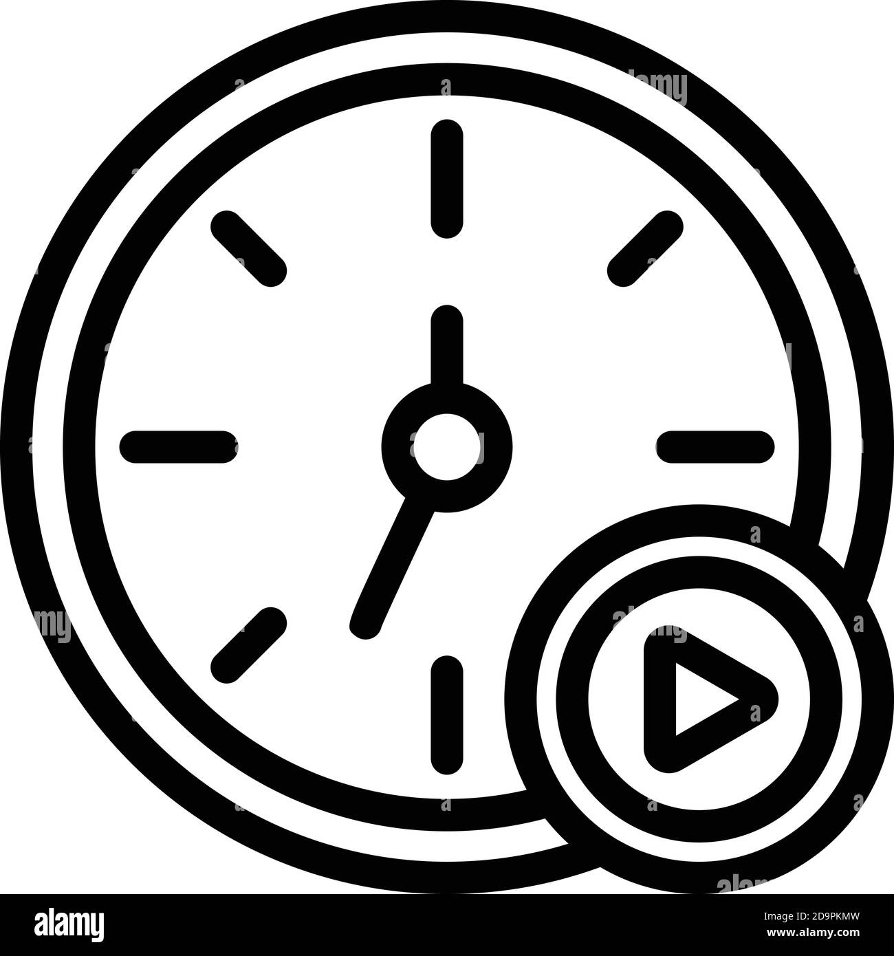Training time icon. Outline training time vector icon for web design ...