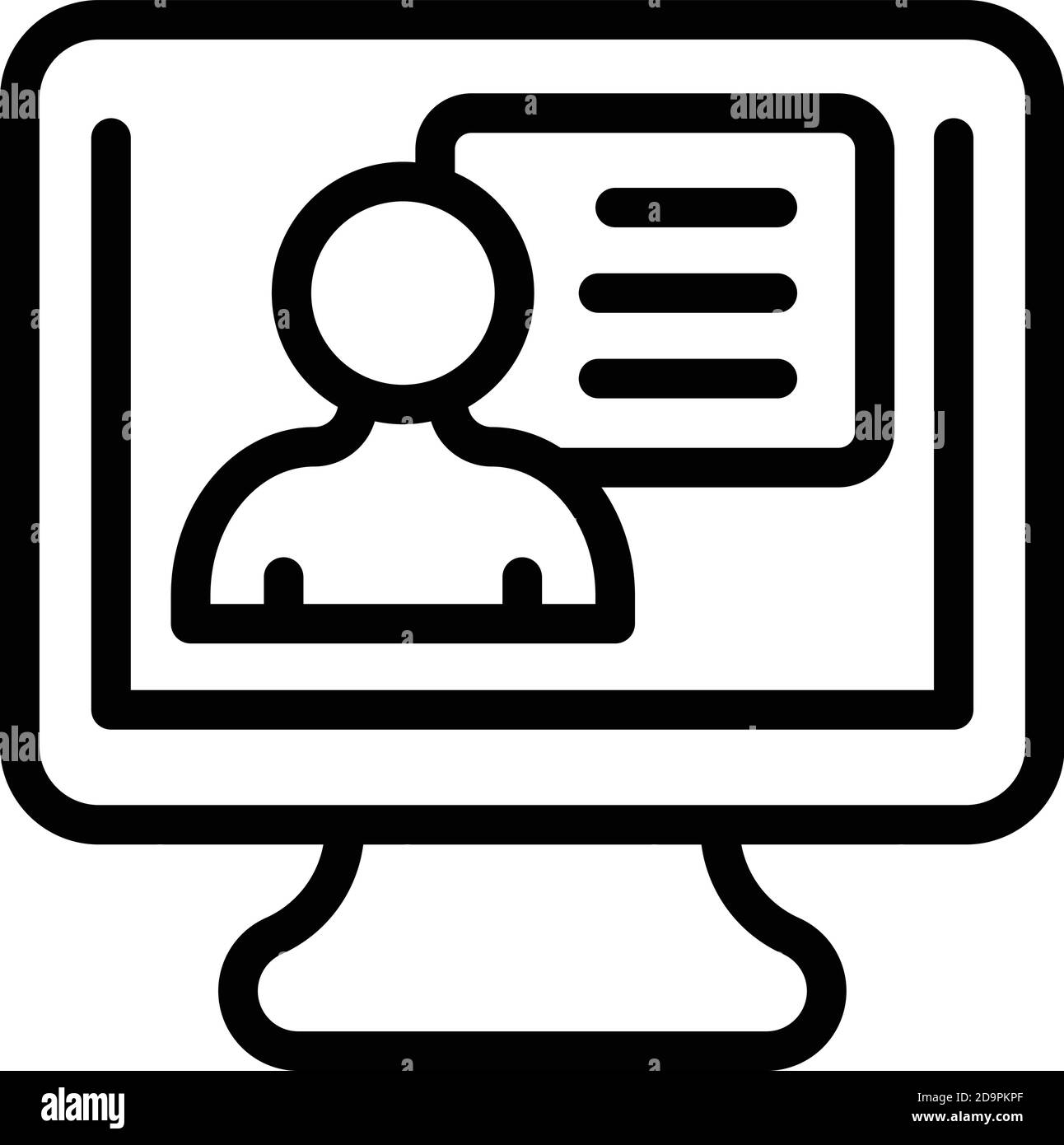 Training online icon. Outline training online vector icon for web ...