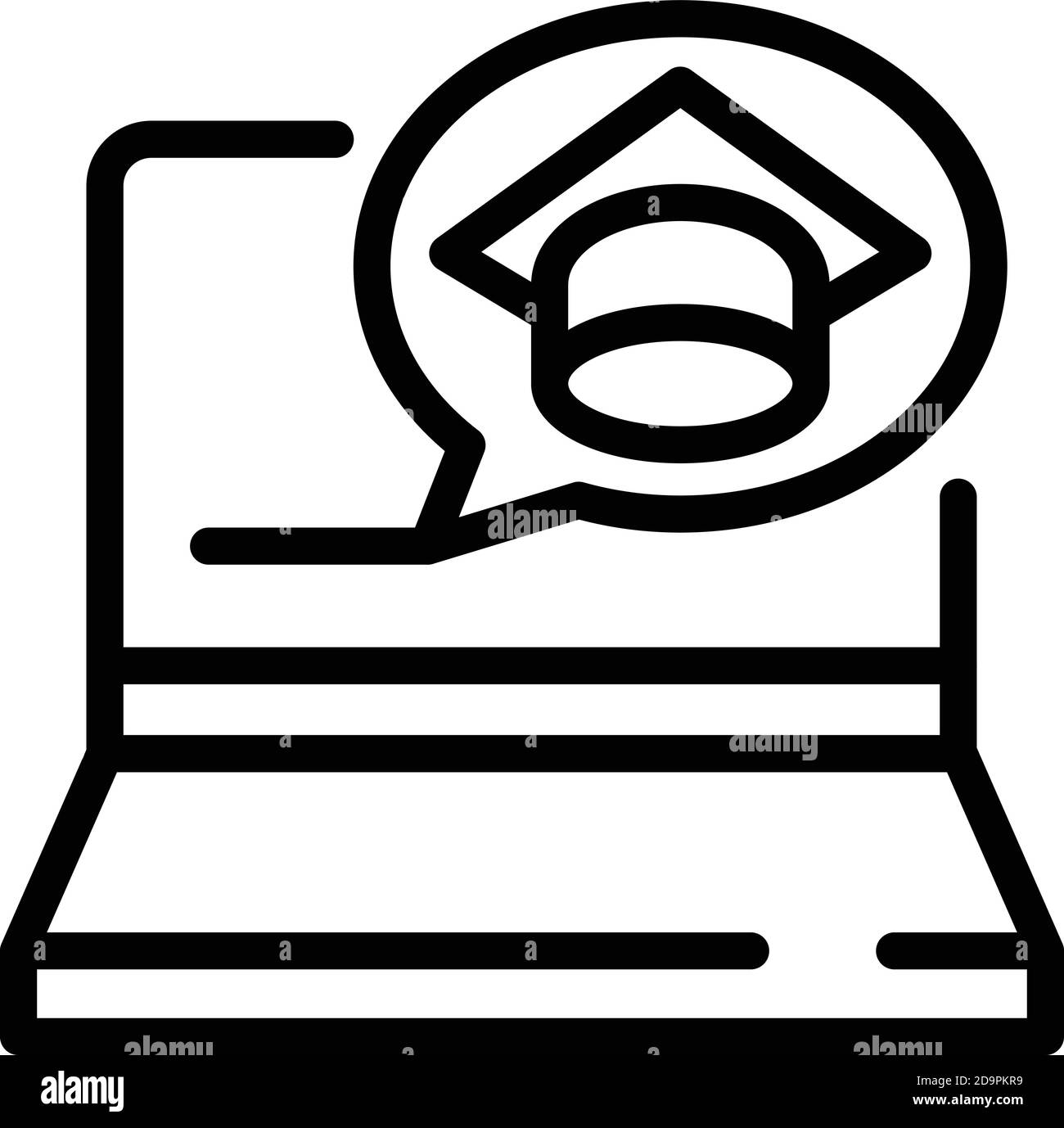 Online course icon. Outline online course vector icon for web design ...