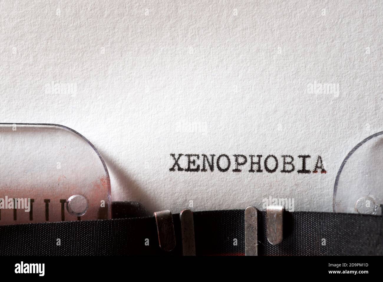 Xenophobia word written with a typewriter Stock Photo - Alamy