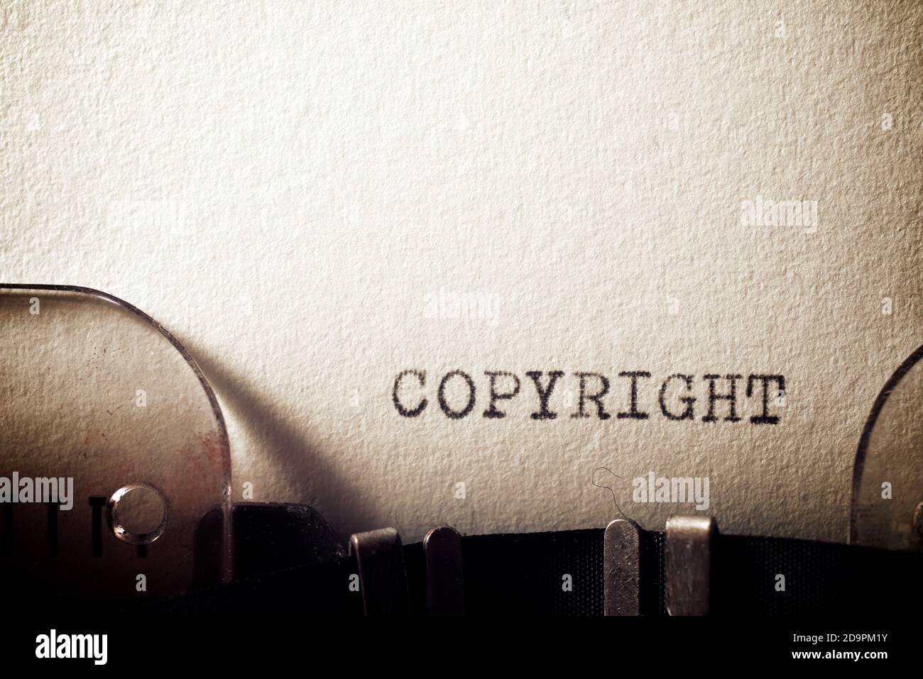 Copyright word written with a typewriter Stock Photo - Alamy