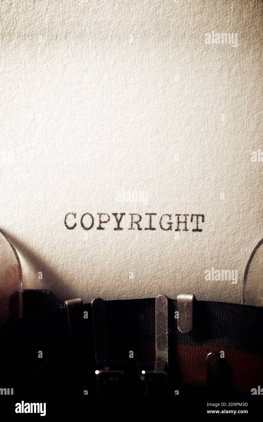 Copyright word written with a typewriter Stock Photo - Alamy