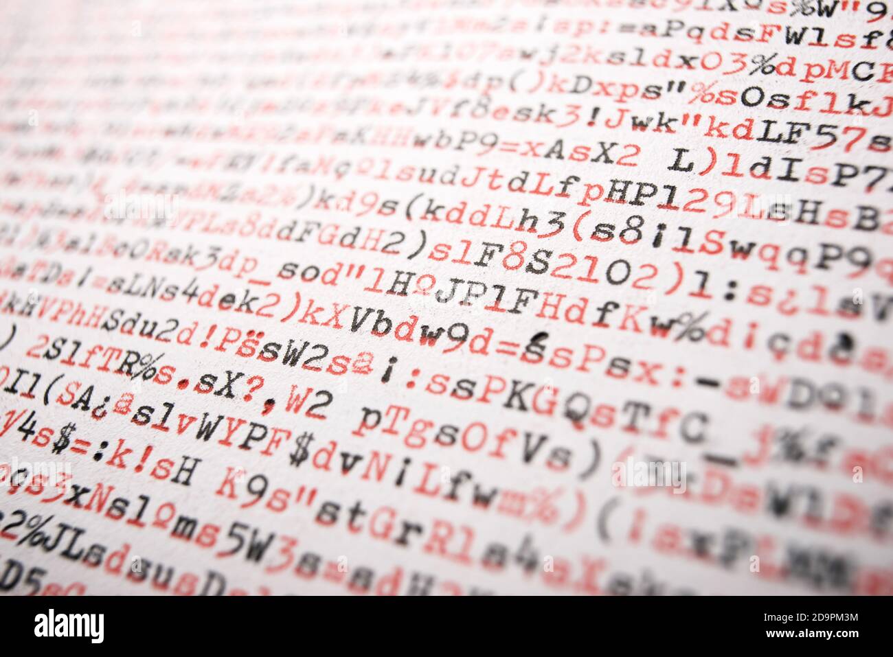 Close-up of characters written with a typewriter Stock Photo - Alamy