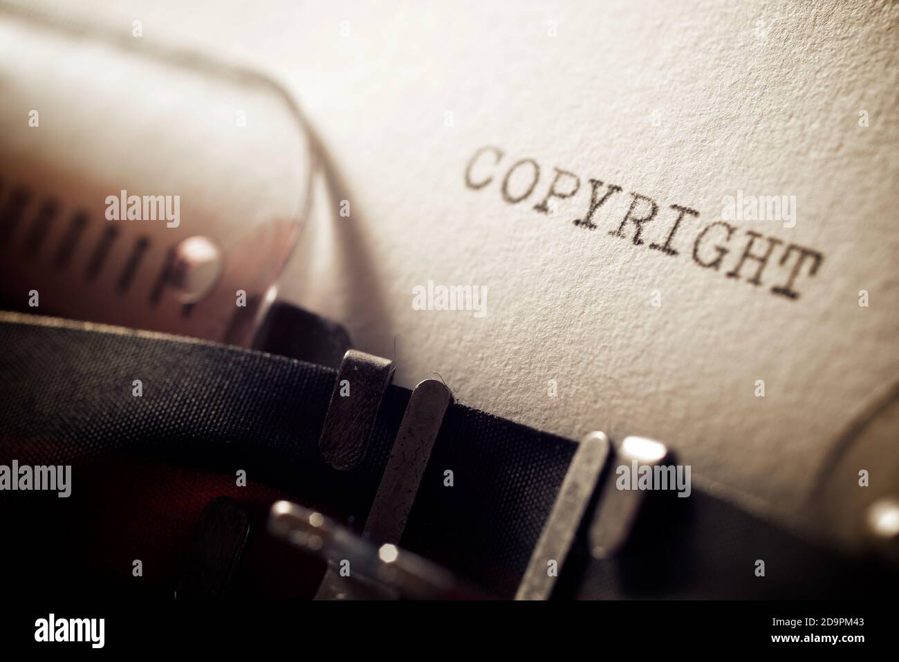 Copyright word written with a typewriter Stock Photo - Alamy