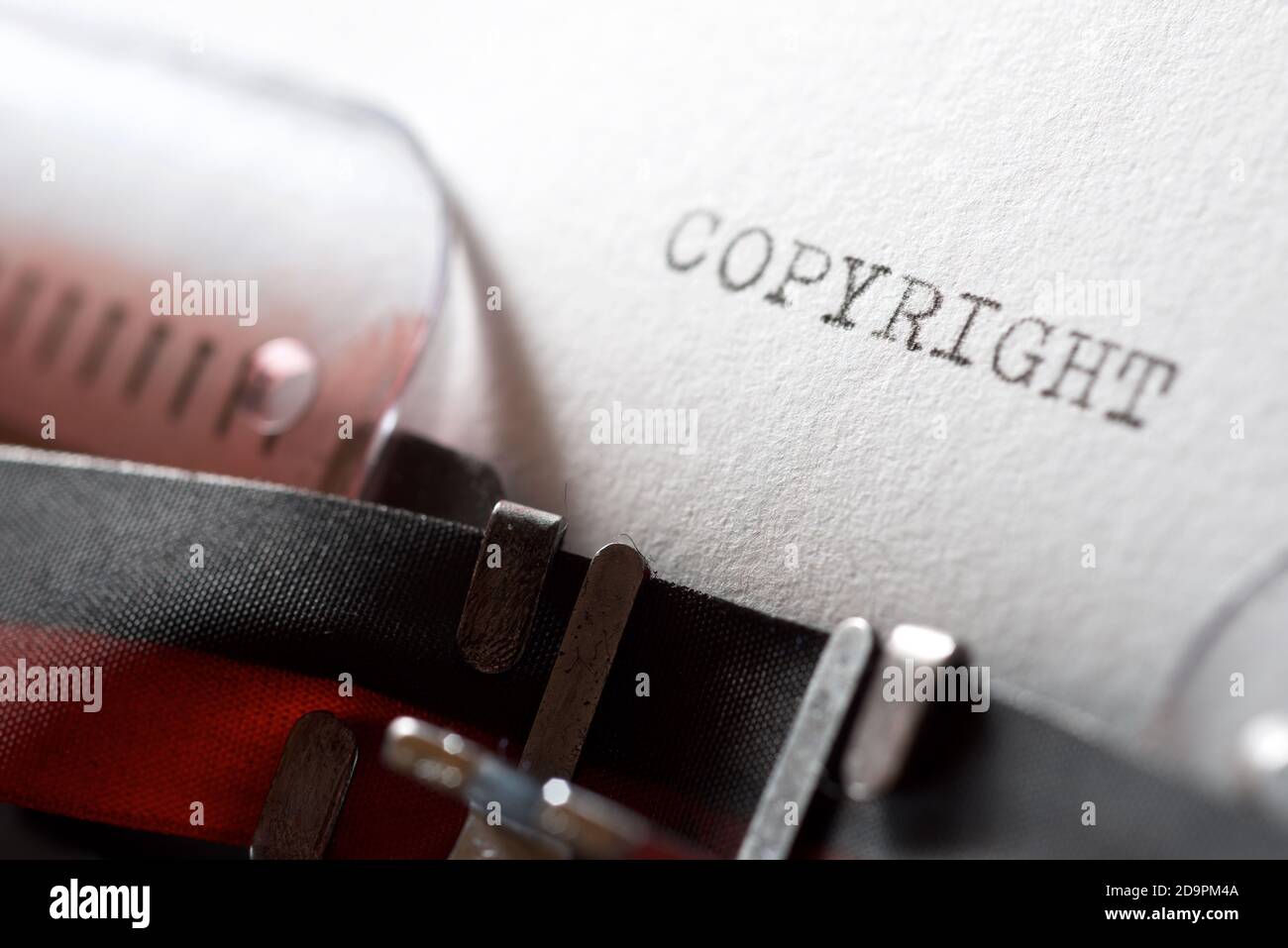 Copyright word written with a typewriter Stock Photo - Alamy