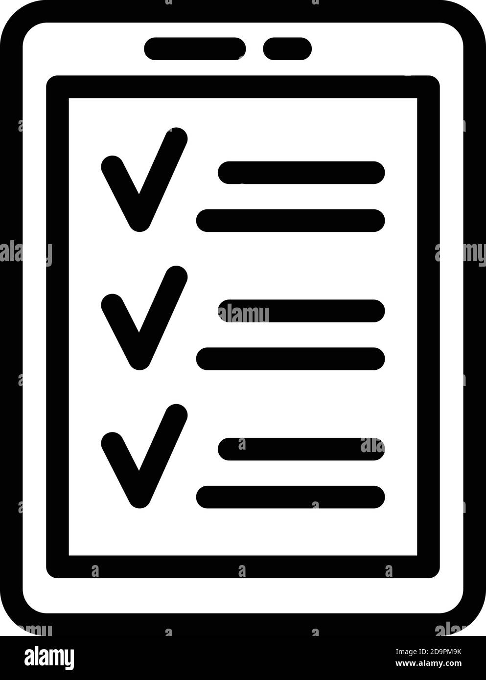 Web exam icon. Outline web exam vector icon for web design isolated on ...
