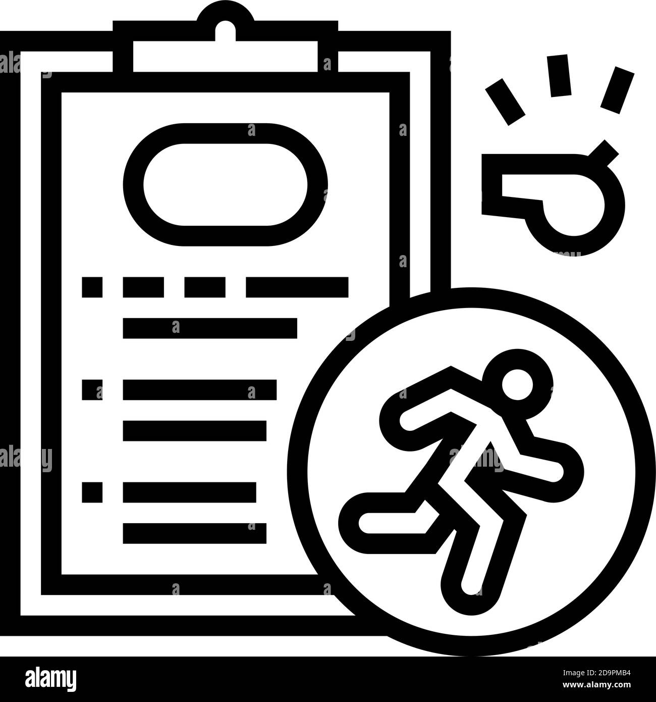 runner sportsman card line icon vector illustration Stock Vector Image ...