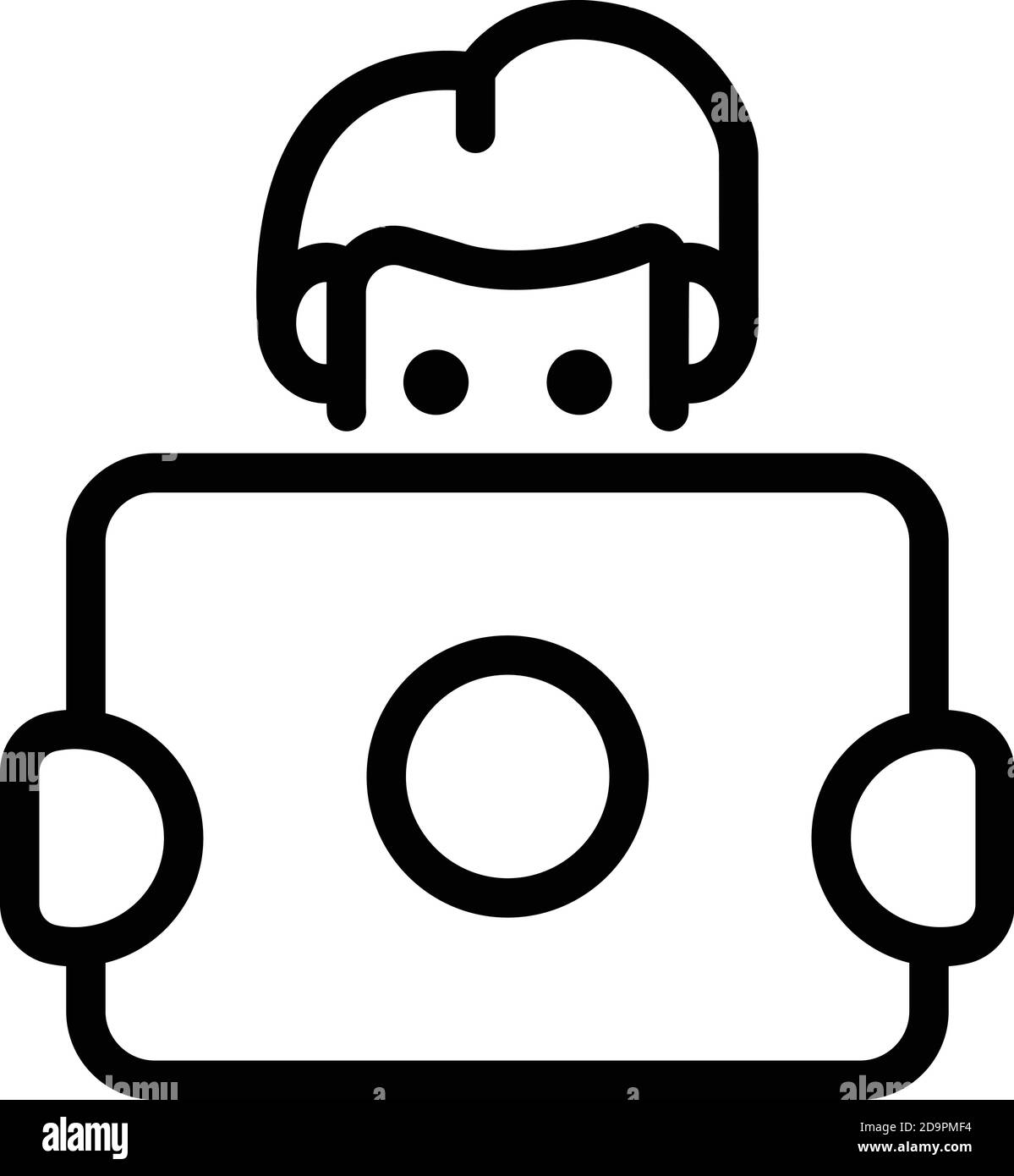Online student icon. Outline online student vector icon for web design ...