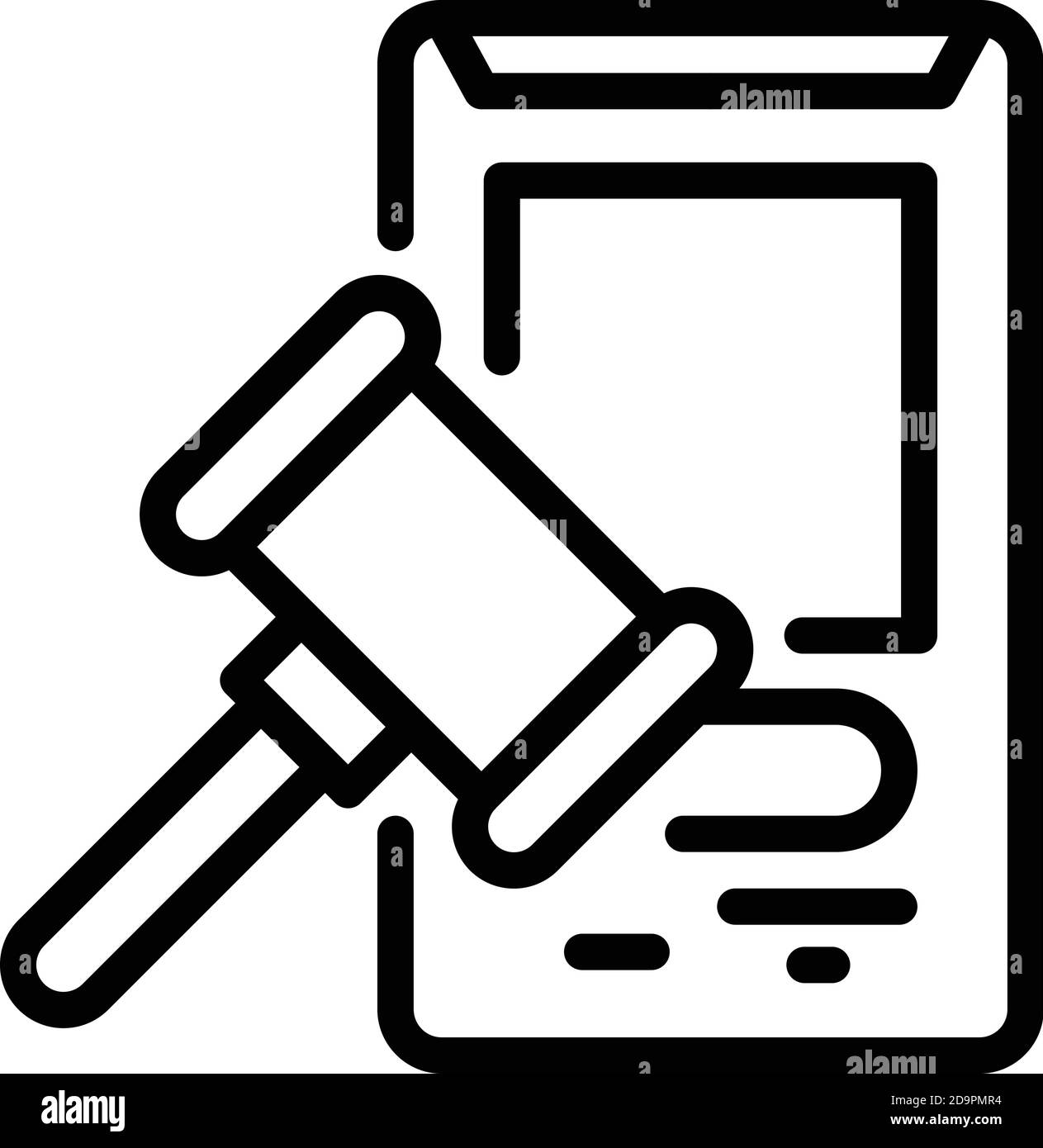 Online auction icon. Outline online auction vector icon for web design ...