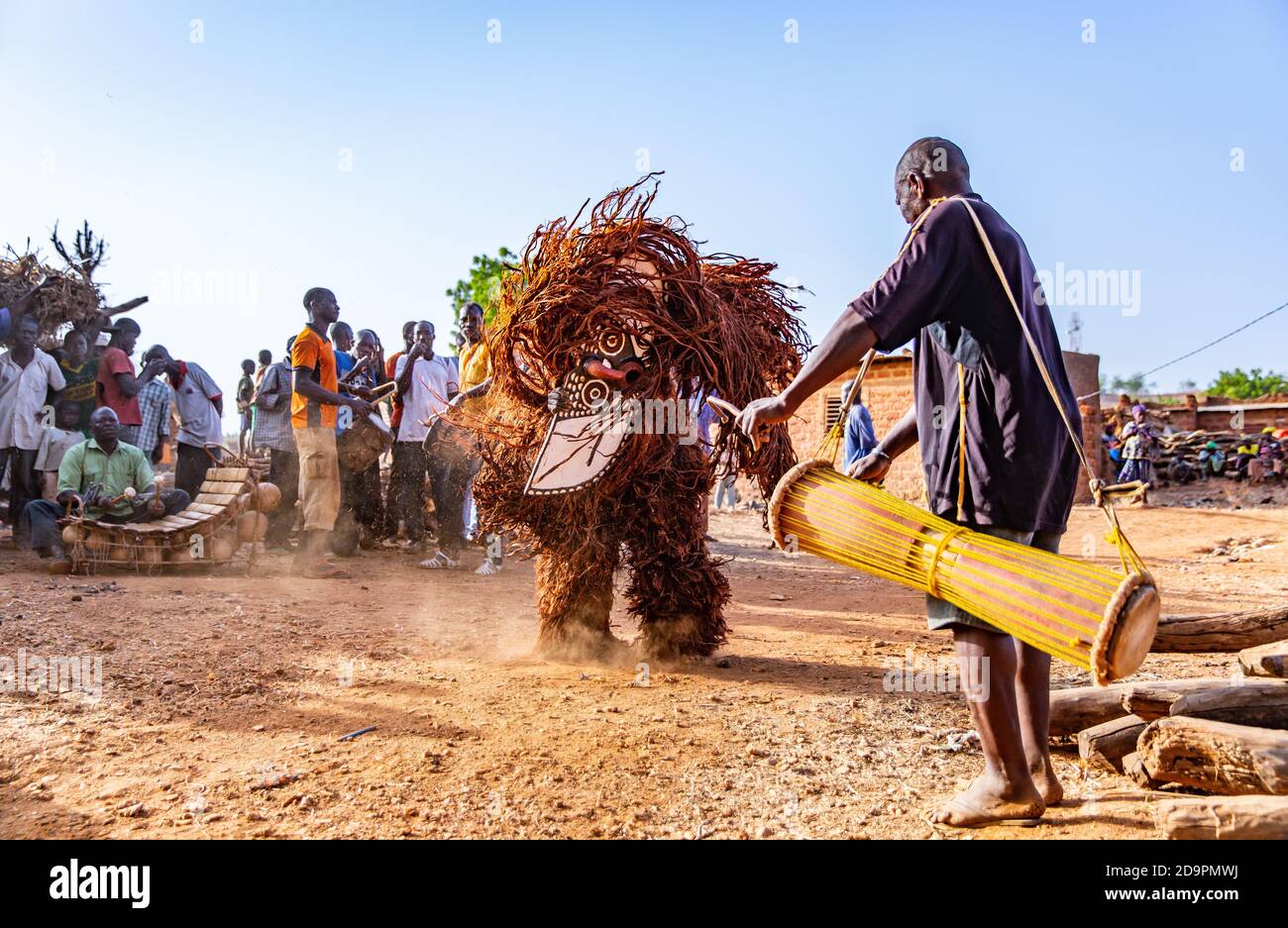 Dances With A Hawk Mask Of Bwa People, Burkina Faso Stock Photo - Alamy