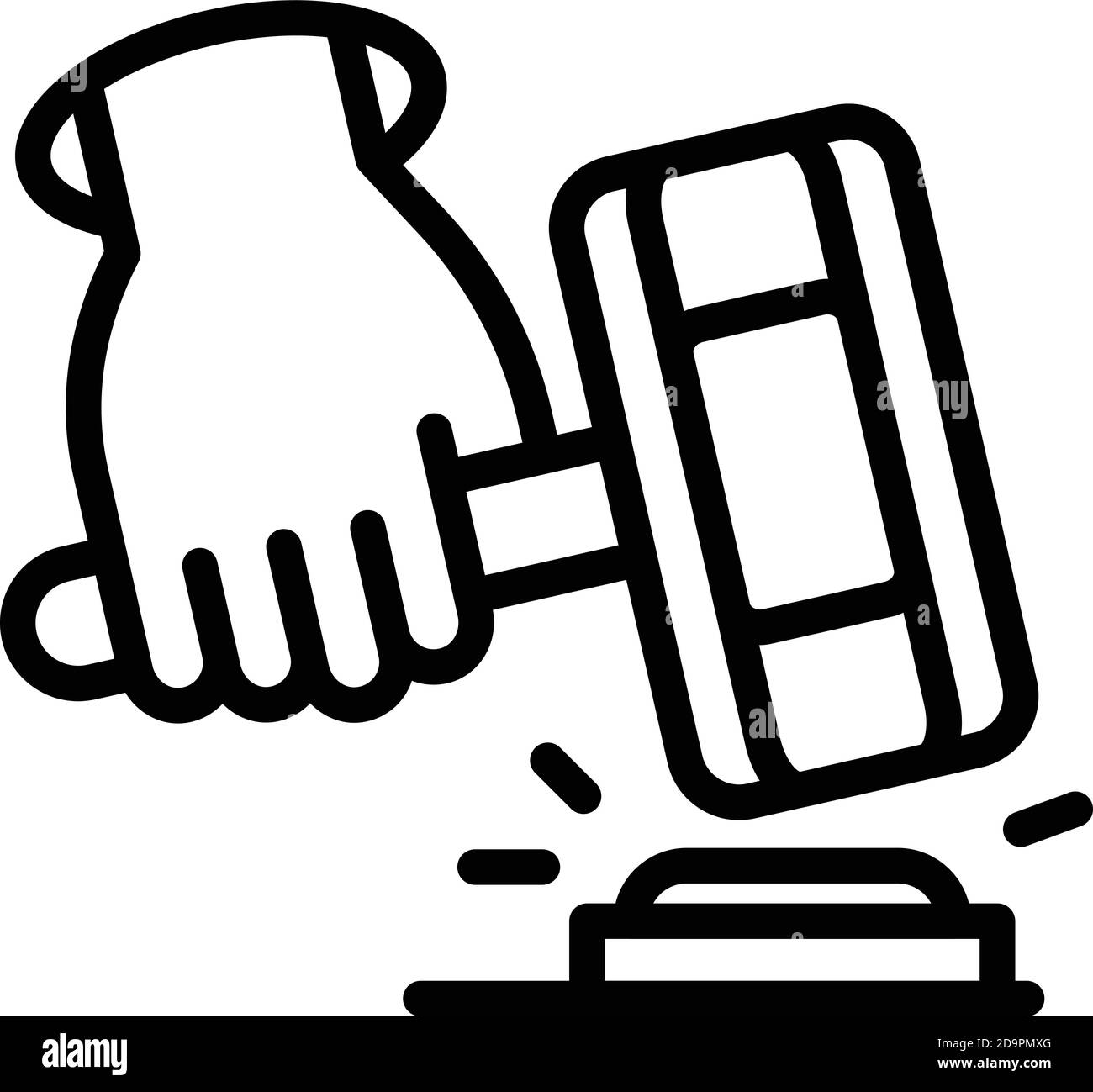 Auction gavel icon. Outline auction gavel vector icon for web design ...