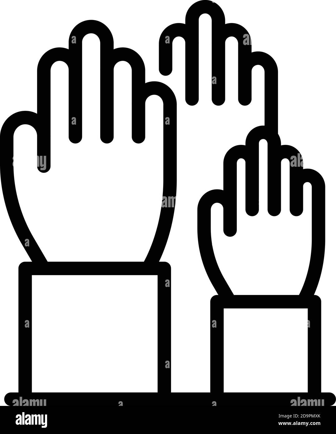 Auction hands icon. Outline auction hands vector icon for web design ...