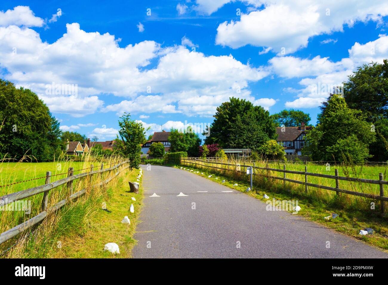 Street view of Lympne-a village on the former shallow-gradient sea ...