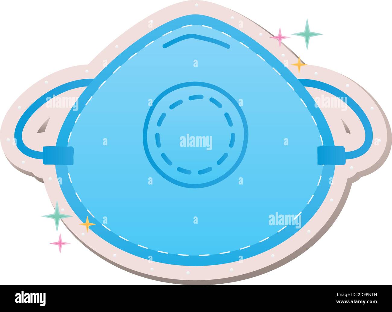 circular safety mask covid19 pandemic stickers Stock Vector Image & Art ...
