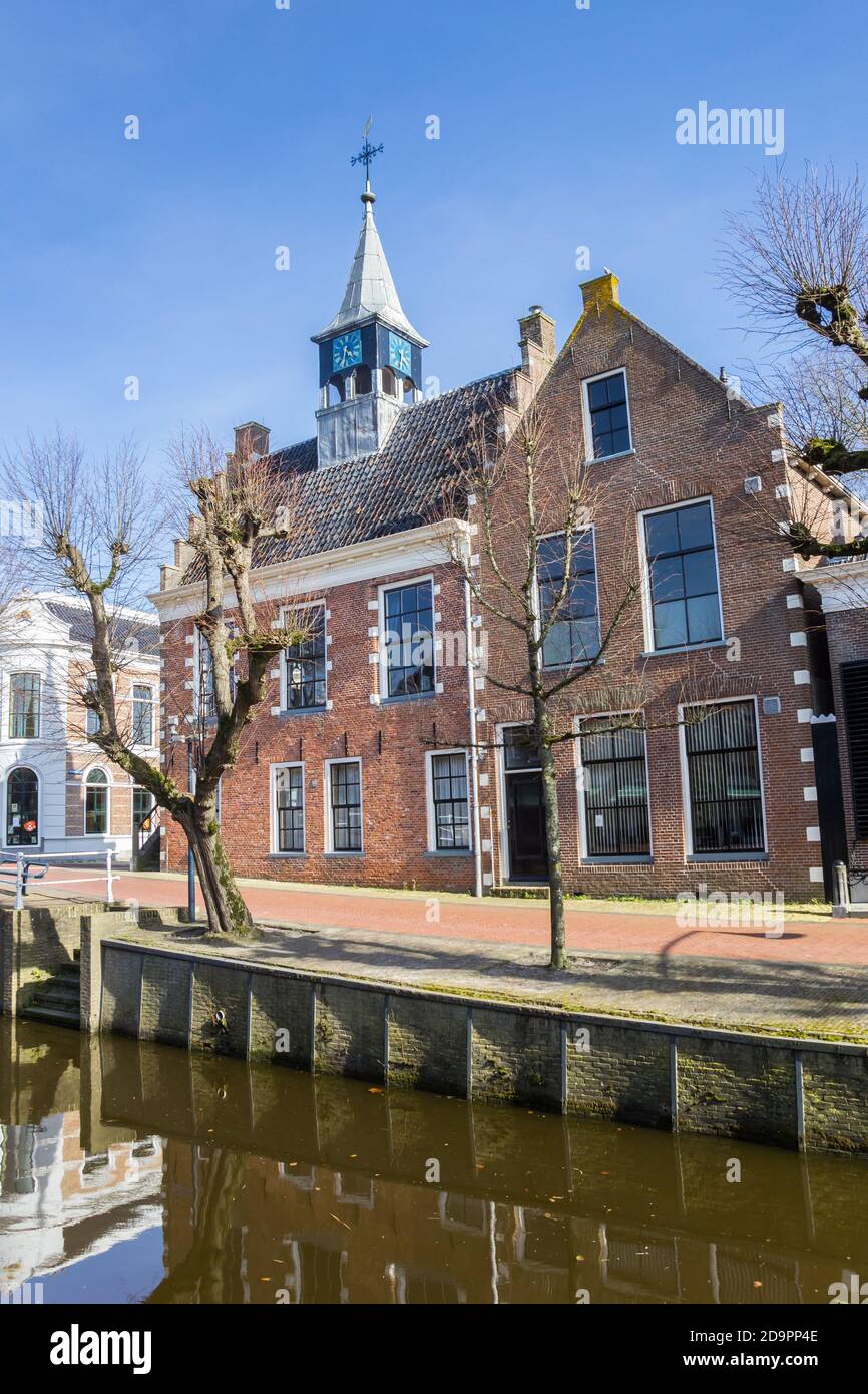 Historic town hall at the canal in Balk, Netherlands Stock Photo - Alamy