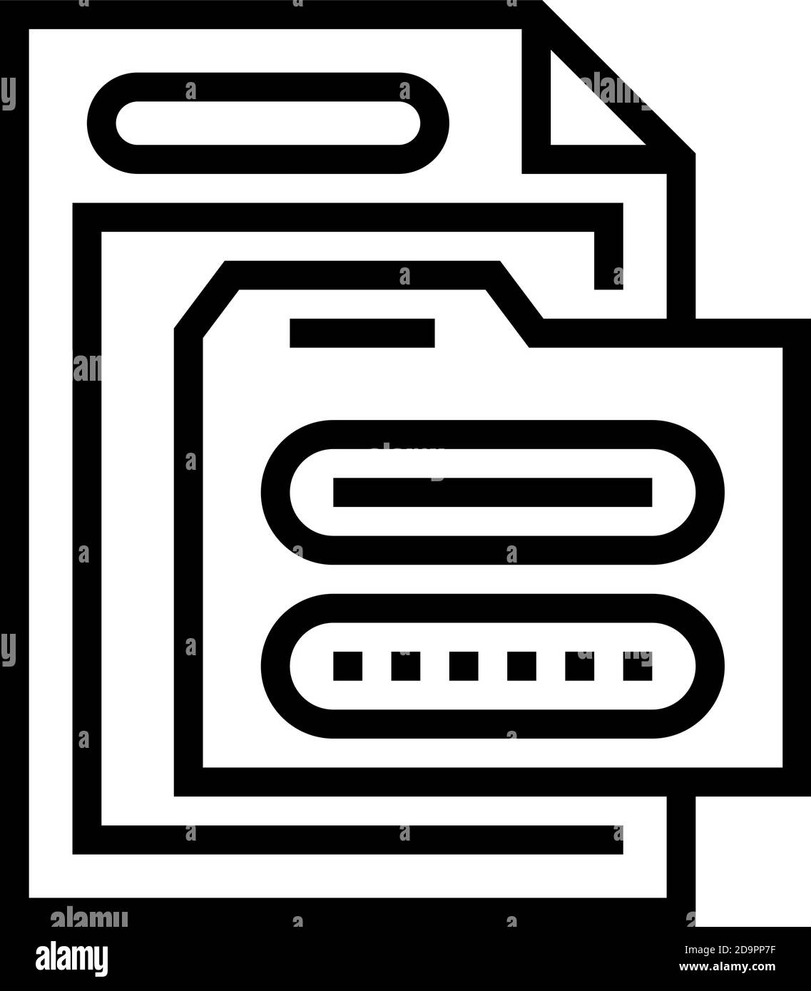 electronic folder password line icon vector illustration Stock Vector ...