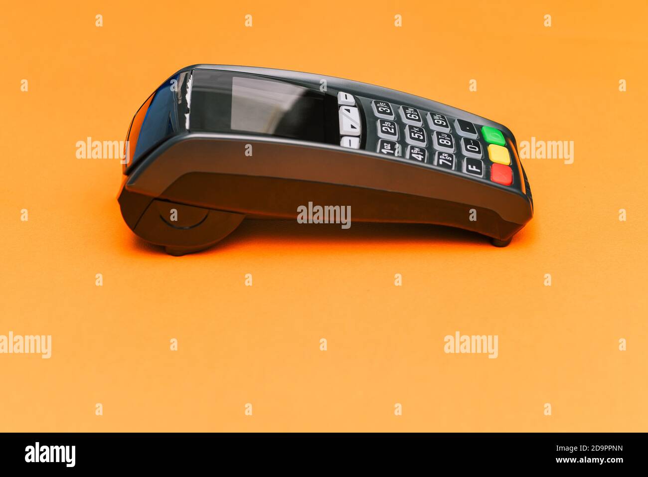 Wireless payment terminal. Payment for purchases by bank card or mobile ...