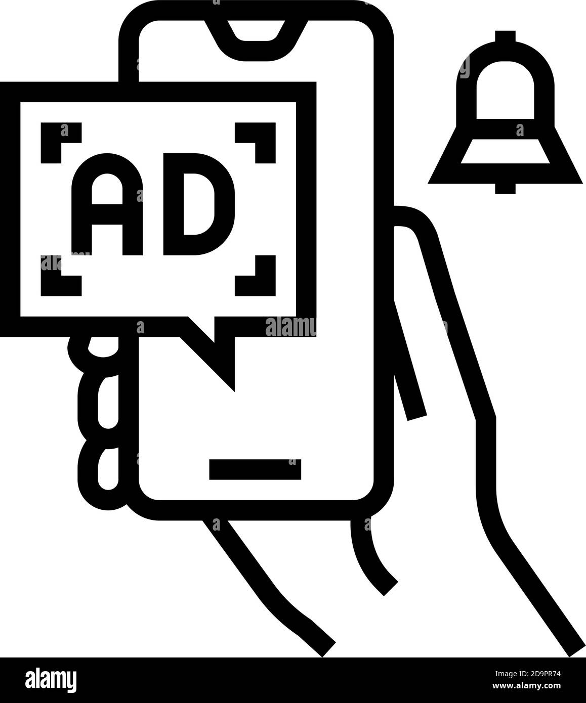 advertisement signal phone line icon vector illustration Stock Vector ...